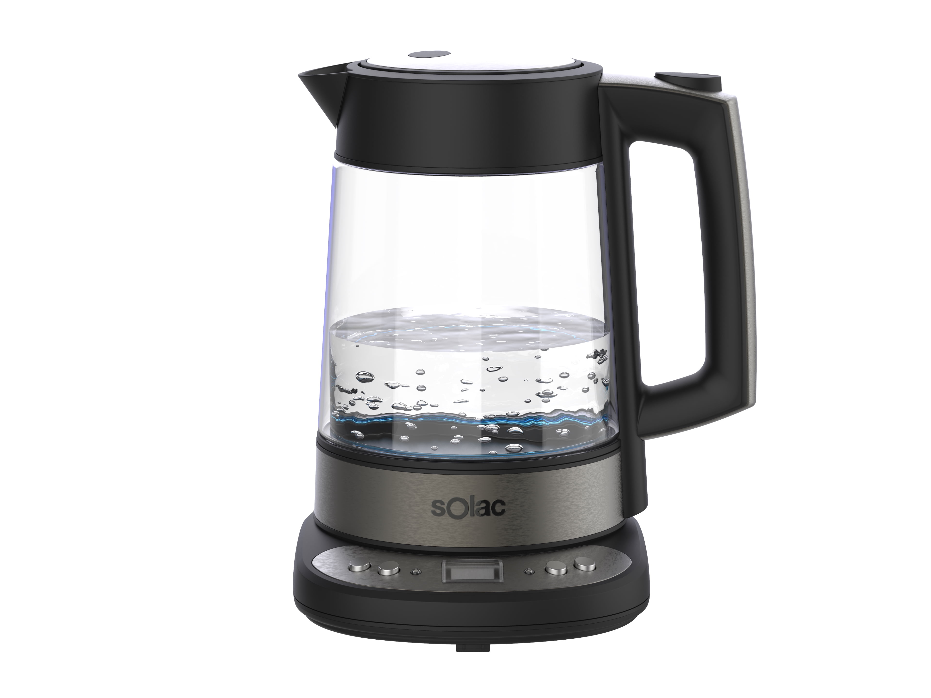 SOLAC AROA PREMIUM Adjustable Temperature Cordless Glass Kettle ...