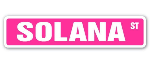 SOLANA Street Sign Childrens Name Room Sign | Indoor/Outdoor | 24" Wide ...