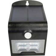 Mainstays 2-Count Solar Powered Black Wall Mountable LED Step Light, 3 ...