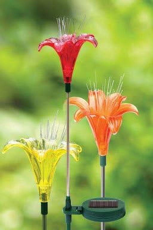 SOLAR LILY Flower Stake, LED Light - Walmart.com