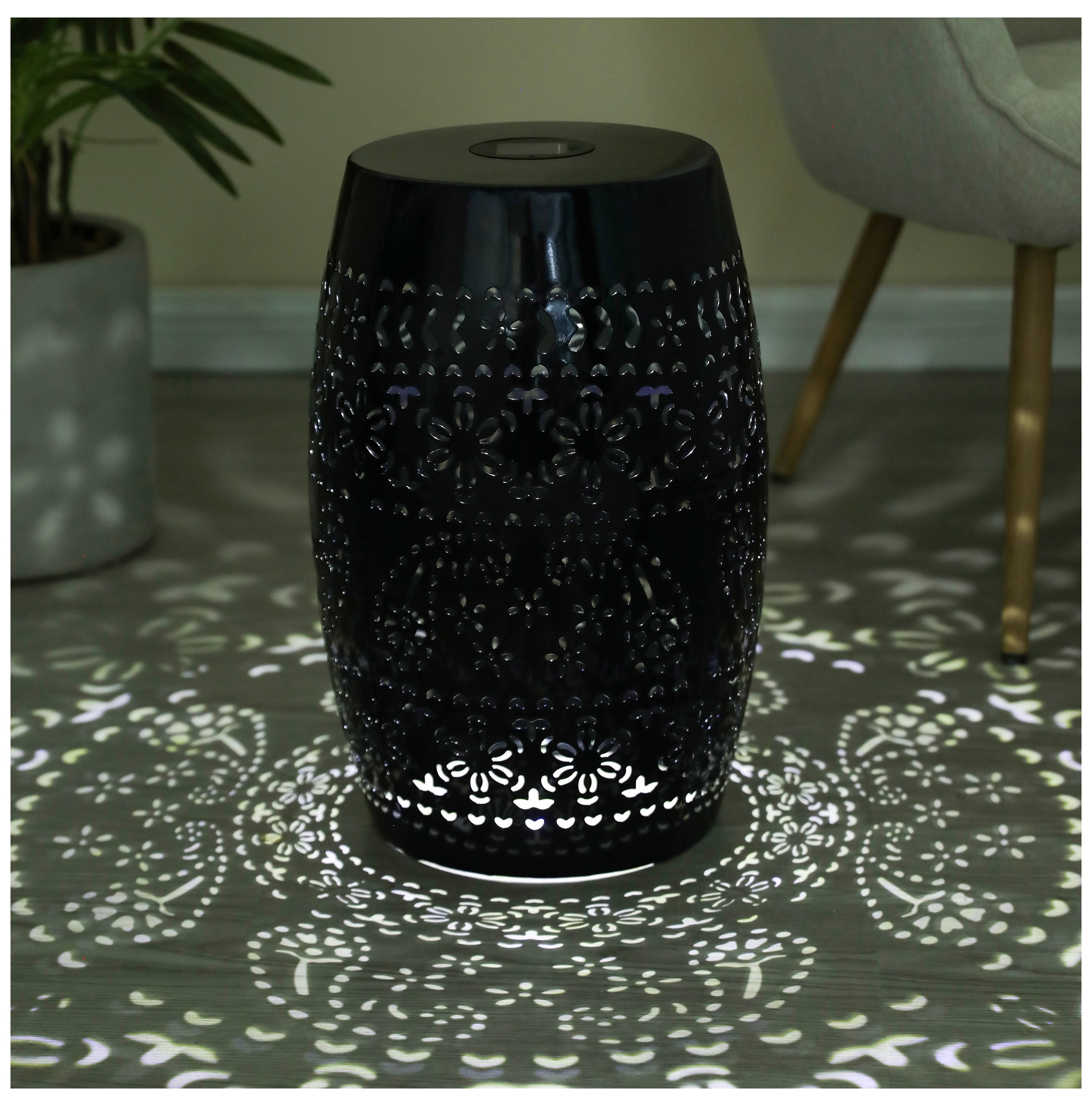 SOLAR SIDE TABLE,Black COLOR - Walmart.com