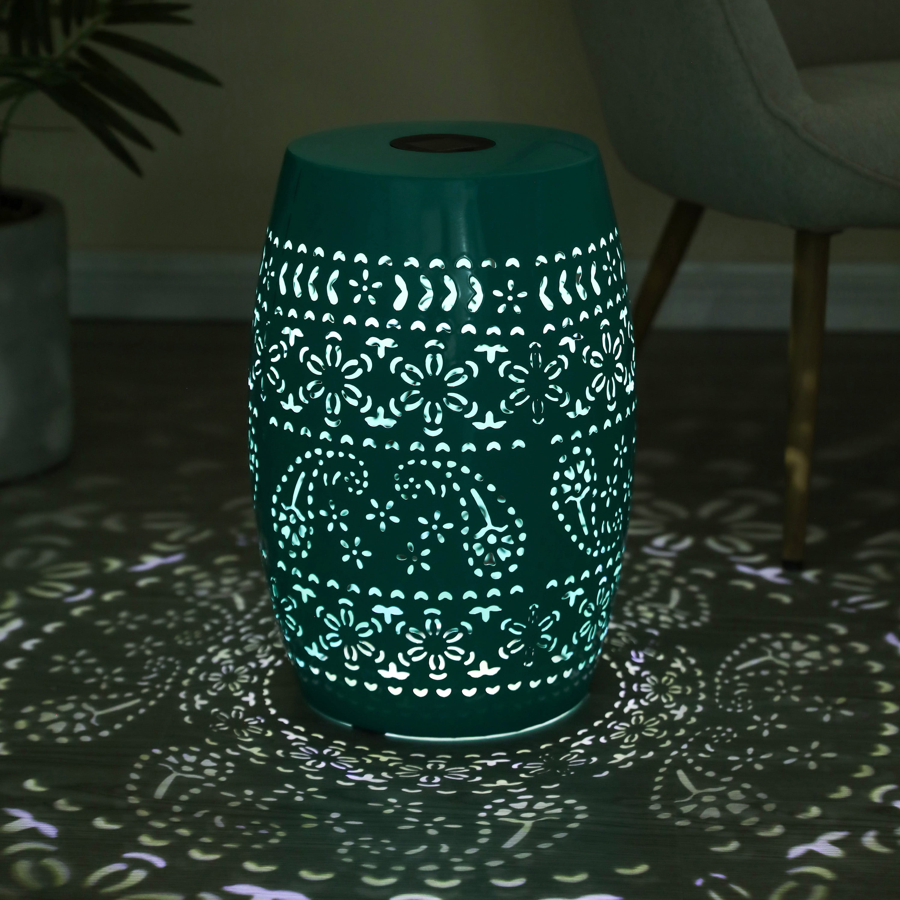 SOLAR SIDE TABLE,TEAL COLOR - Walmart.com