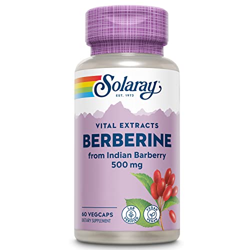 SOLARAY Berberine 500mg from Indian Barberry Root Extract, Digestive ...