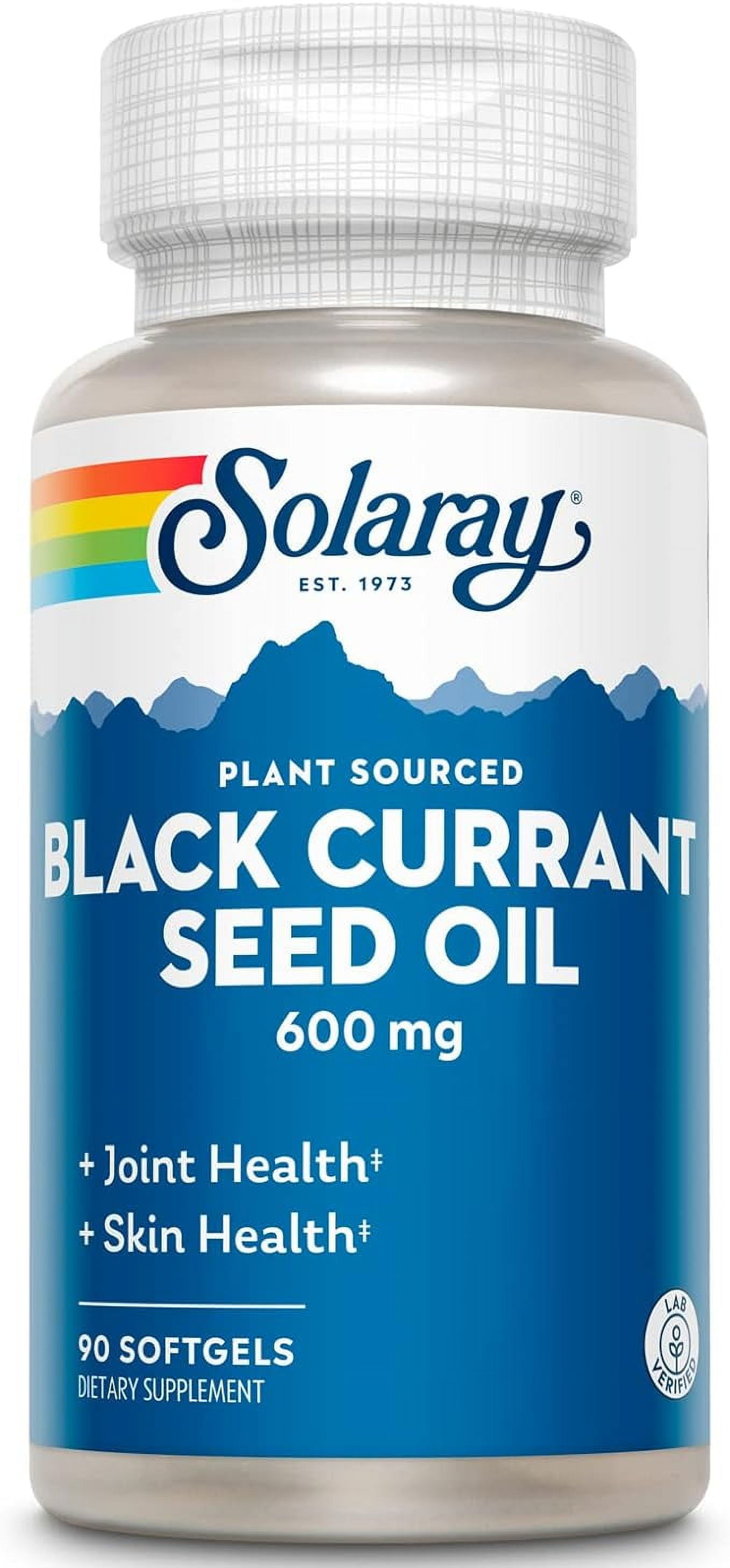 SOLARAY Black Currant Seed Oil 600 mg Gamma Linolenic Acid (GLA ...