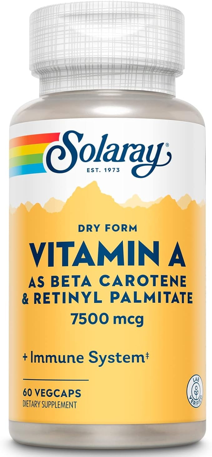 SOLARAY Dry Form Vitamin A - Vitamin A as 60% Beta Carotene and 40% ...