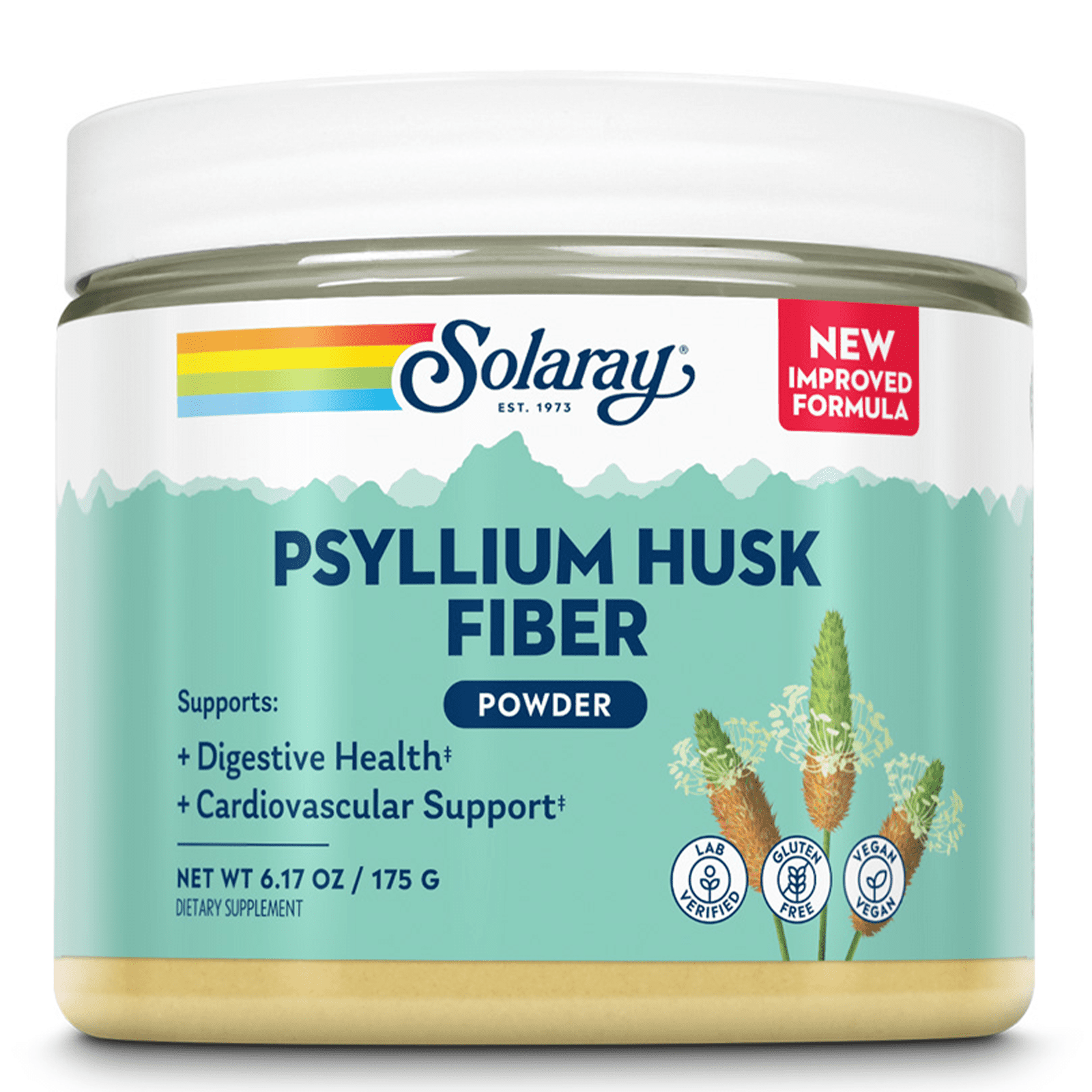 SOLARAY Psyllium Husk Powder - Psyllium Fiber Supplement for Digestive ...