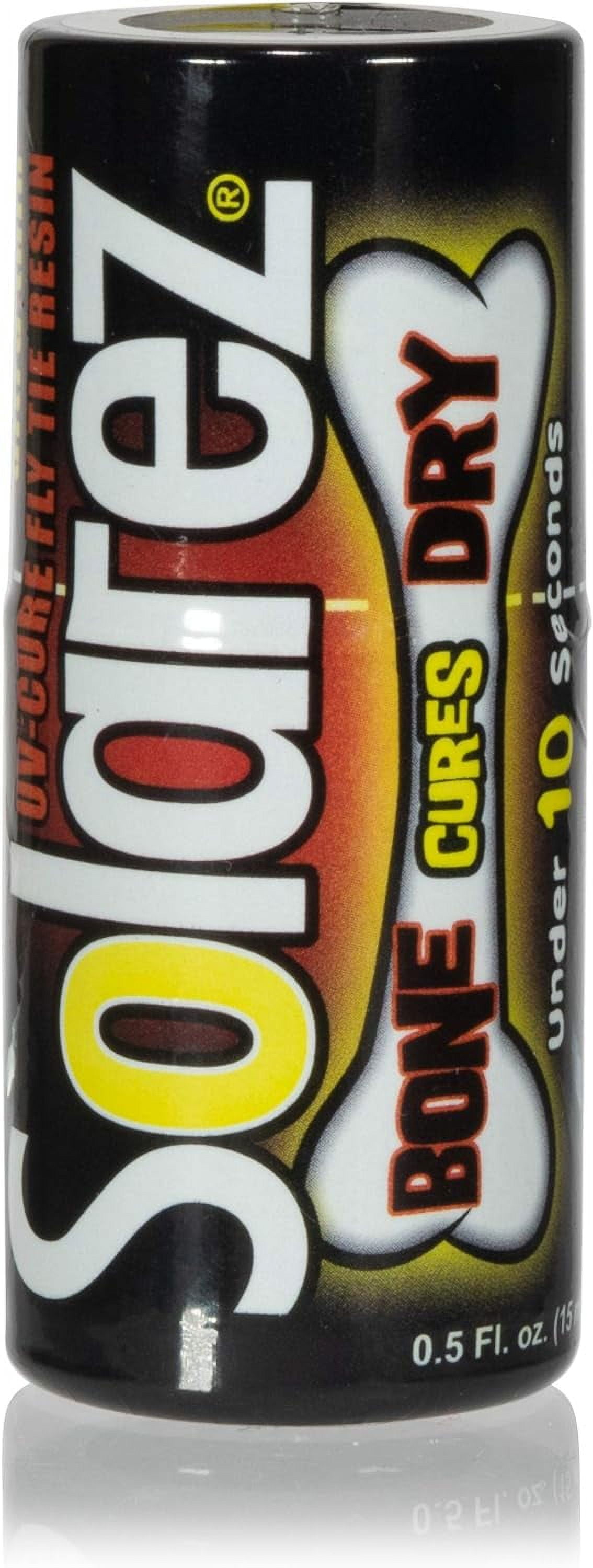 SOLAREZ Bone Dry Fly Tie UV Cure Resin - Ultra Thin Bone Dry Formula (0.5 oz Bottle w/Brush ...