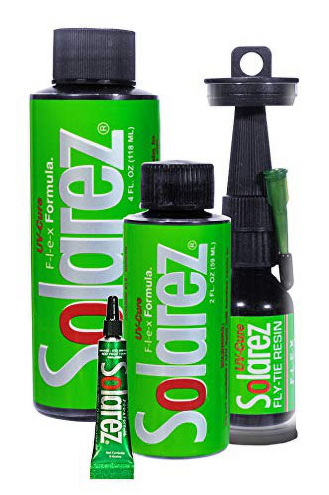 SOLAREZ Fly Tie UV Cure Resin - Flex Formula (2 oz Bottle) Fly Tying, Fishing, Build Fly Heads ...