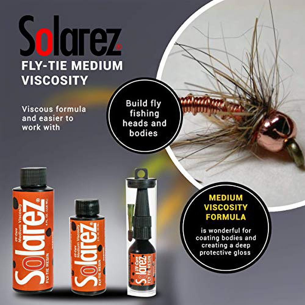 SOLAREZ Fly Tie UV Cure Resin - Medium Formula (2 oz.) Fly Tying, Fly Fishing, Perfect for ...
