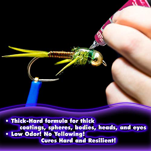 SOLAREZ Fly Tie UV Cure Resin - Thick Hard Glow Formula (2 oz) Fly ...