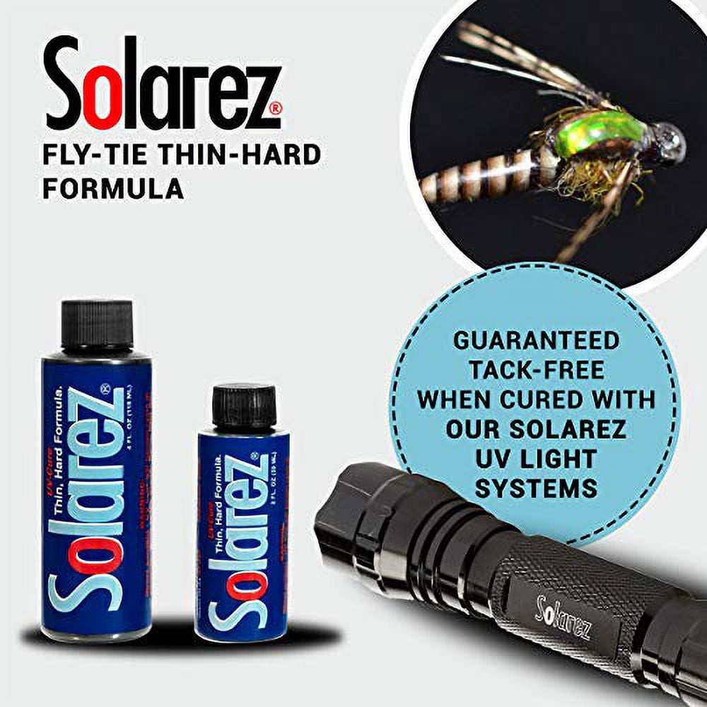 SOLAREZ Fly Tie UV Cure Resin - Thin Hard Formula (2 oz) Fly Tying, Fly ...