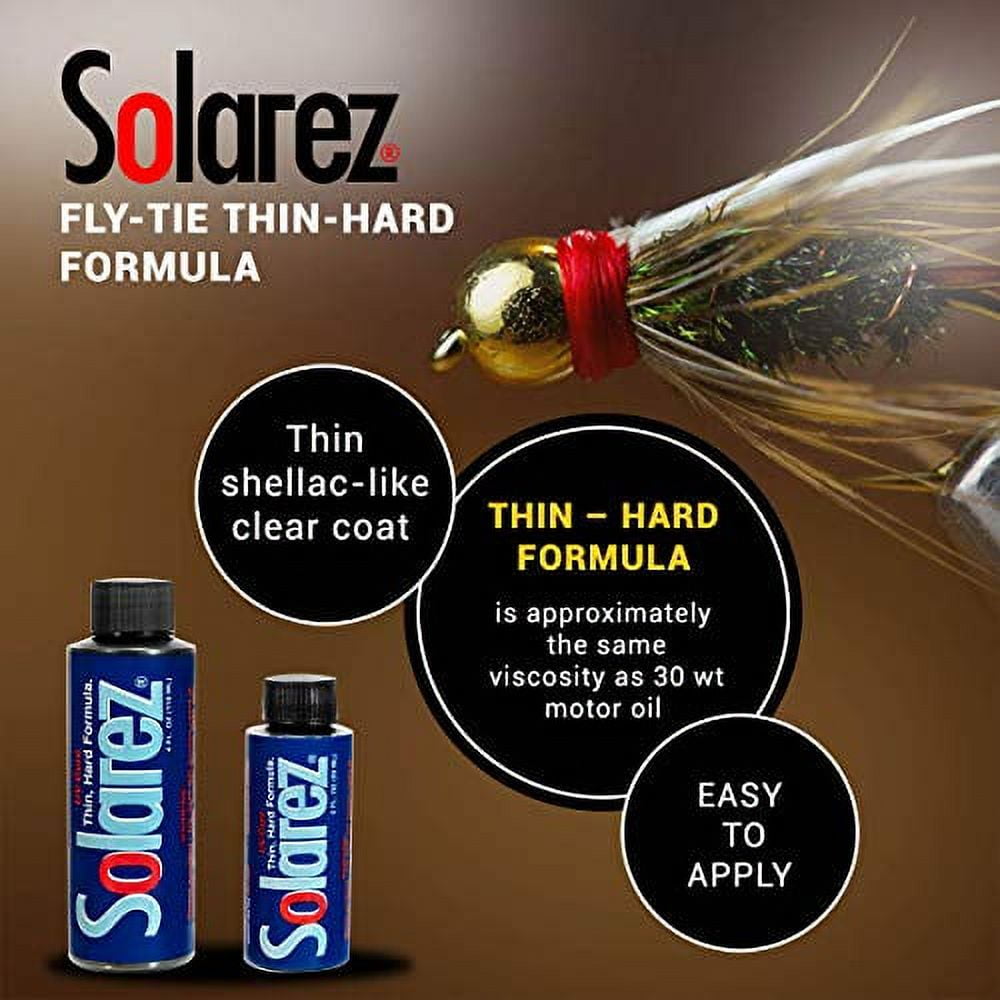 SOLAREZ Fly Tie UV Cure Resin - Thin Hard Formula (4 oz Bottle) Fly ...