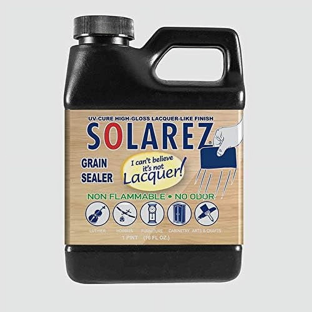 SOLAREZ I Can’t Believe It’s Not Lacquer ~ Grain Sealer (Pint) ~ No Odor, No Waiting - Cures 3-5 ...