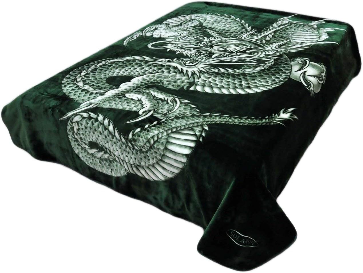 SOLARON Korean Super Thick Heavy Weight Mink Blanket (Queen, Dragon ...