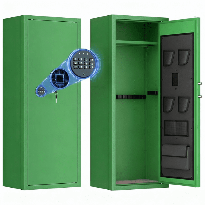SOLAURA 10-14 Gun Safe, Quick Access Long Gun Safe for Home Rifles and ...