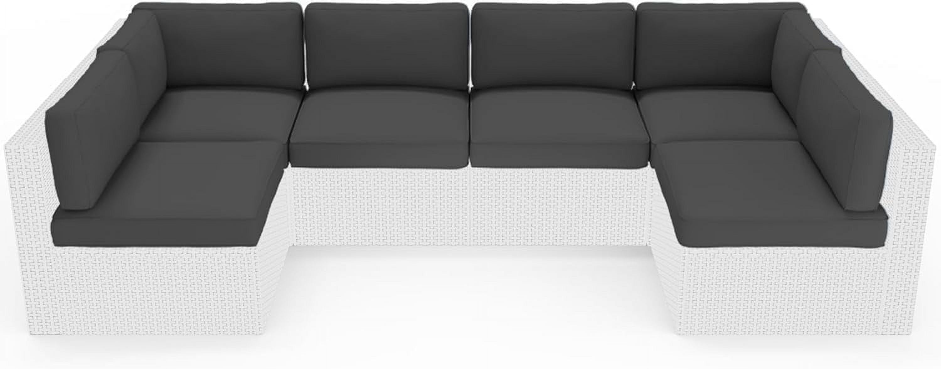 SOLAURA 14Pcs Outdoor Furniture Replacement Cushions, Fits 6-seat ...