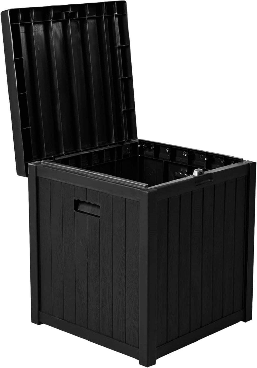 SOLAURA 51 Gallon Outdoor Deck Box Patio Resin Square Storage Box ...