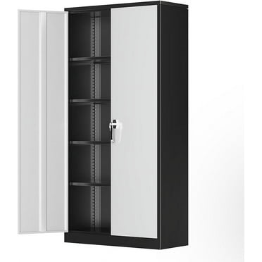 SUNCROWN Metal Storage Cabinets, 36”Locking Cabinet with Doors and ...