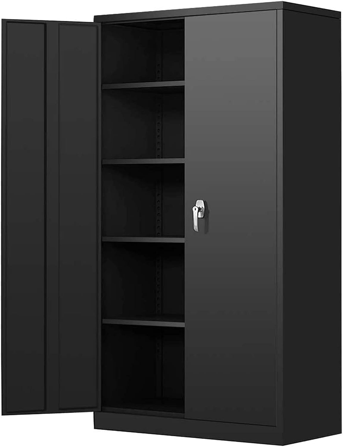 72 inch Metal Storage Cabinet with Locking Doors and Adjustable Shelves ...
