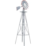 Zimtown 8FT Green, Outdoor Large Decorative Windmill for Backyard and ...
