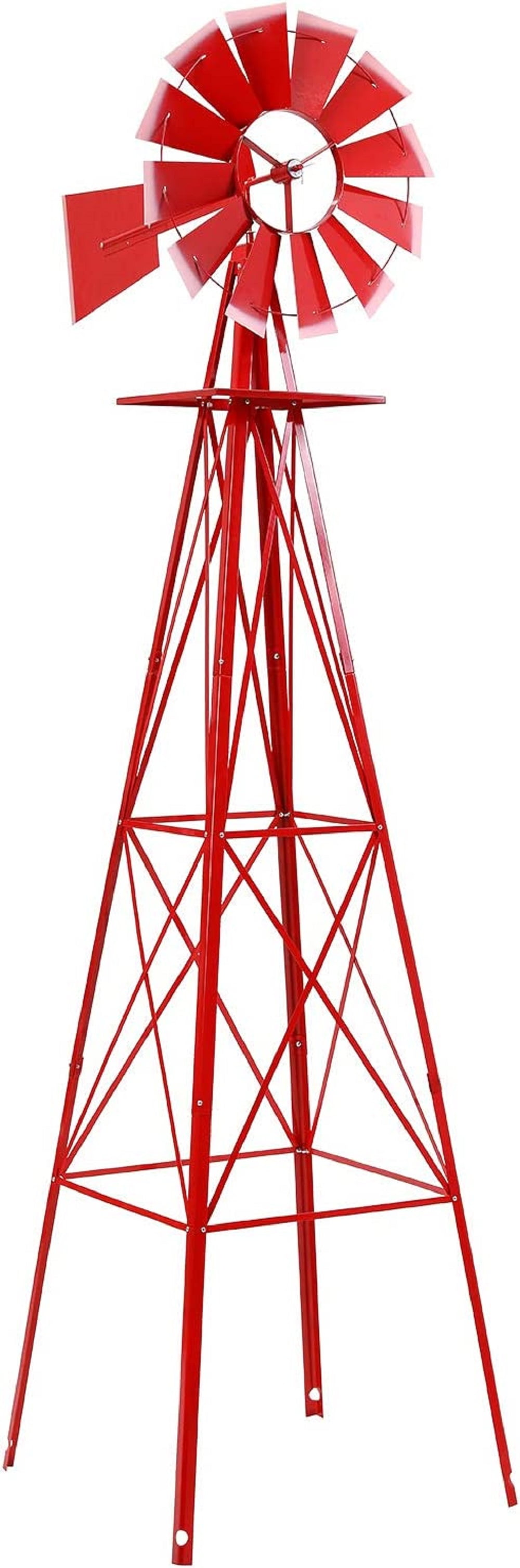 SOLAURA 8FT Windmill Ornamental Metal Weather Vane for Home, Garden ...