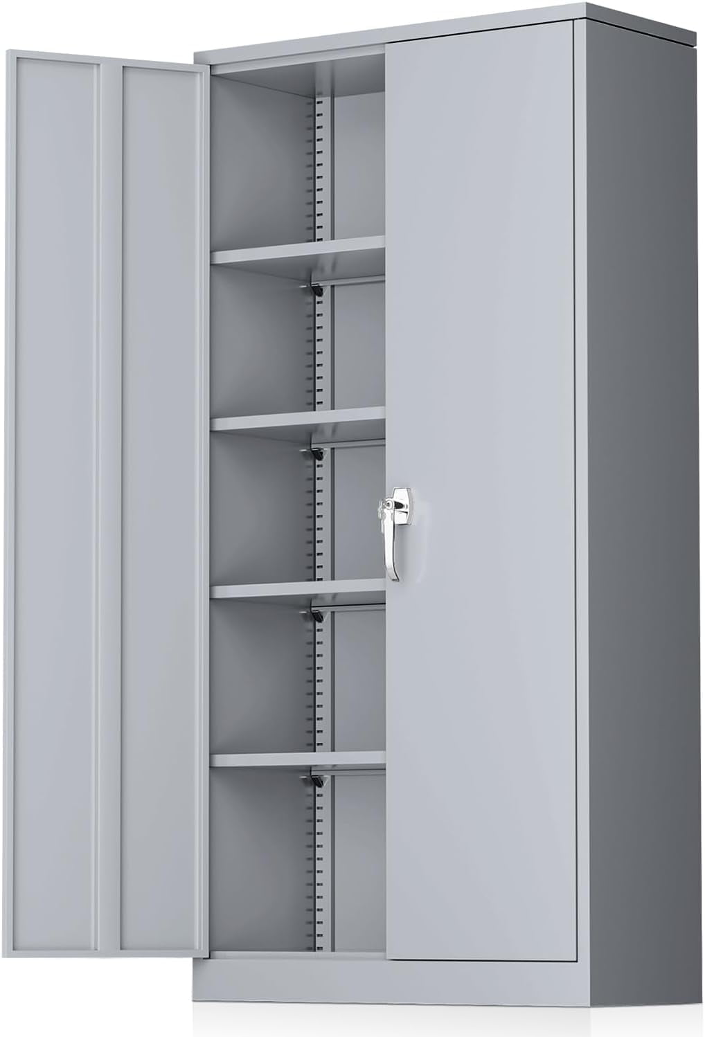 72 inch Tall Steel Storage Cabinet with Locking Doors for Office, Home ...