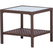 Cabrera Outdoor Round Accent Side Table, Teak Finish - Walmart.com