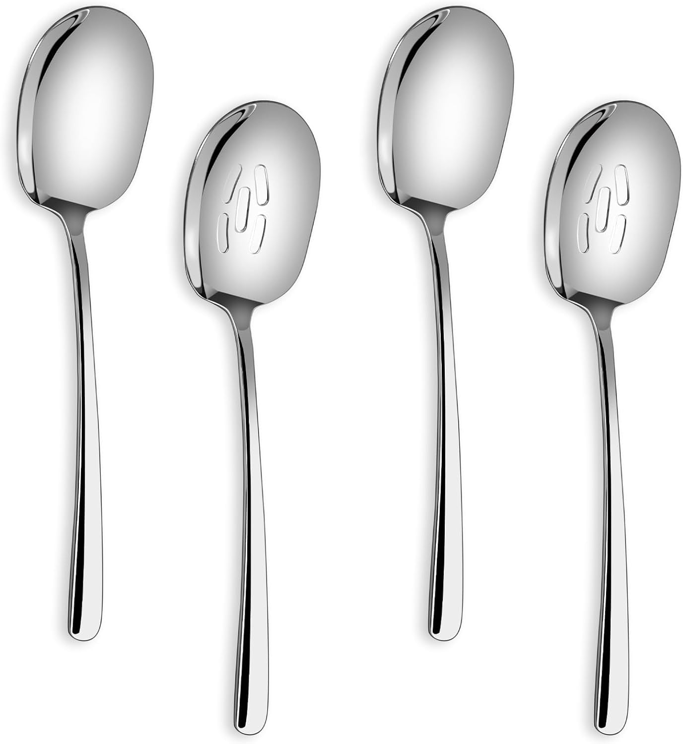 SOLEADER Extra Large Serving Spoons Set, 12 Inch Slotted Spoon and ...
