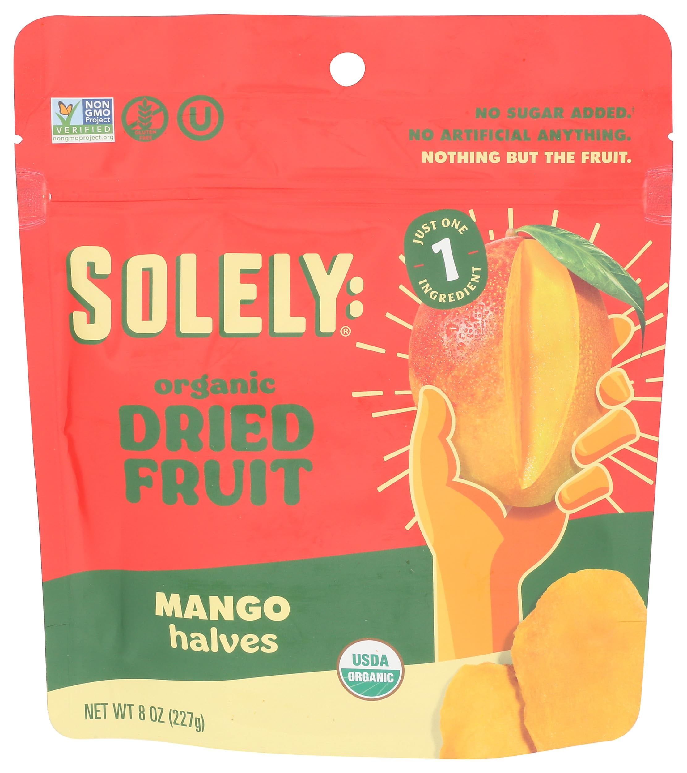 SOLELY Organic Dried Mango Halves, Large (Pack of 1) | One Ingredient ...