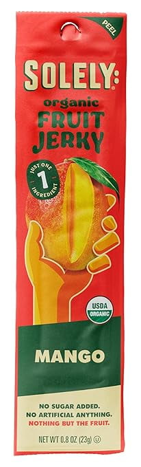 Organic Mango Fruit Jerky, 0.8oz Individually Wrapped Strip, 1 ...