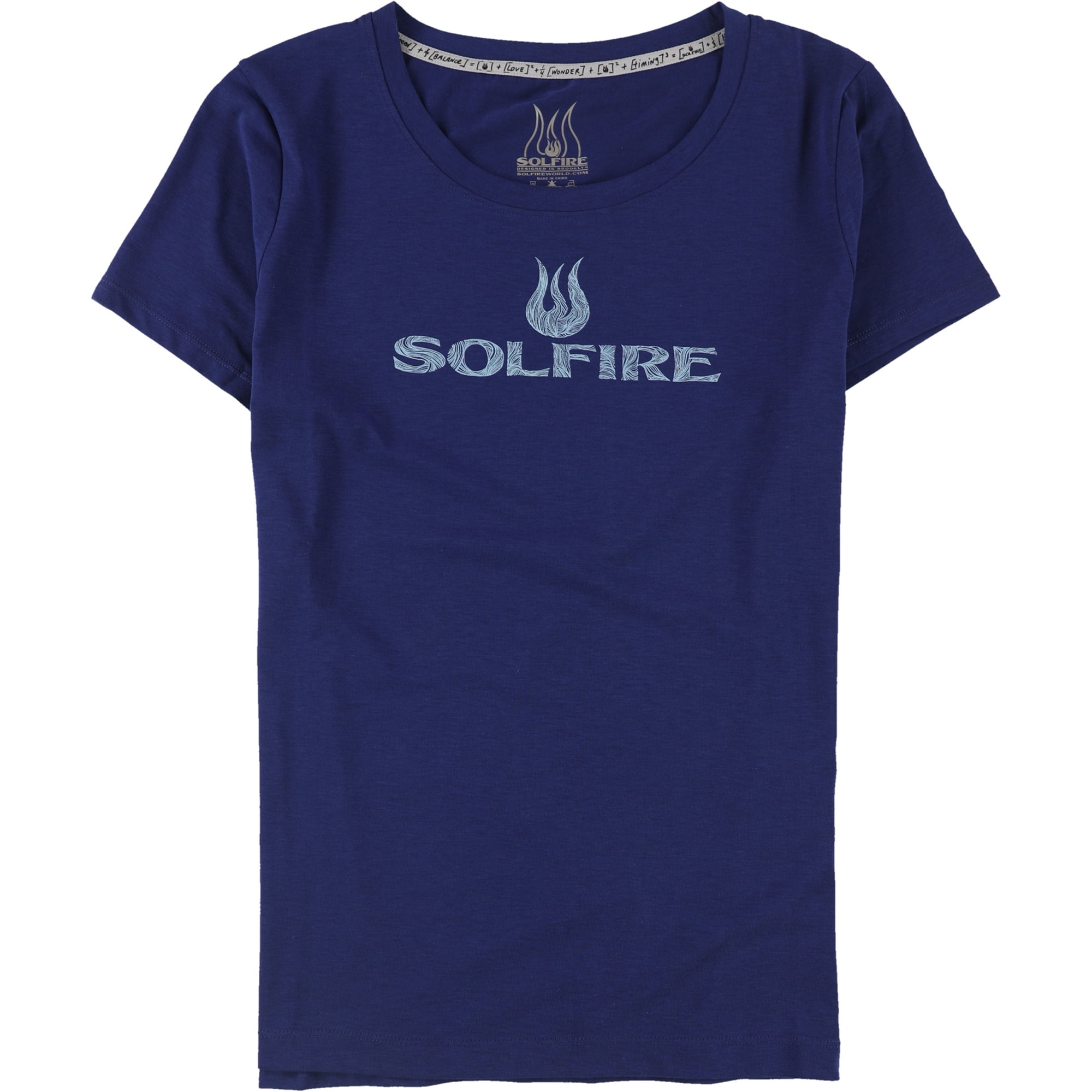 SOLFIRE Womens Original Logo Graphic T-Shirt, Blue, Small - Walmart.com