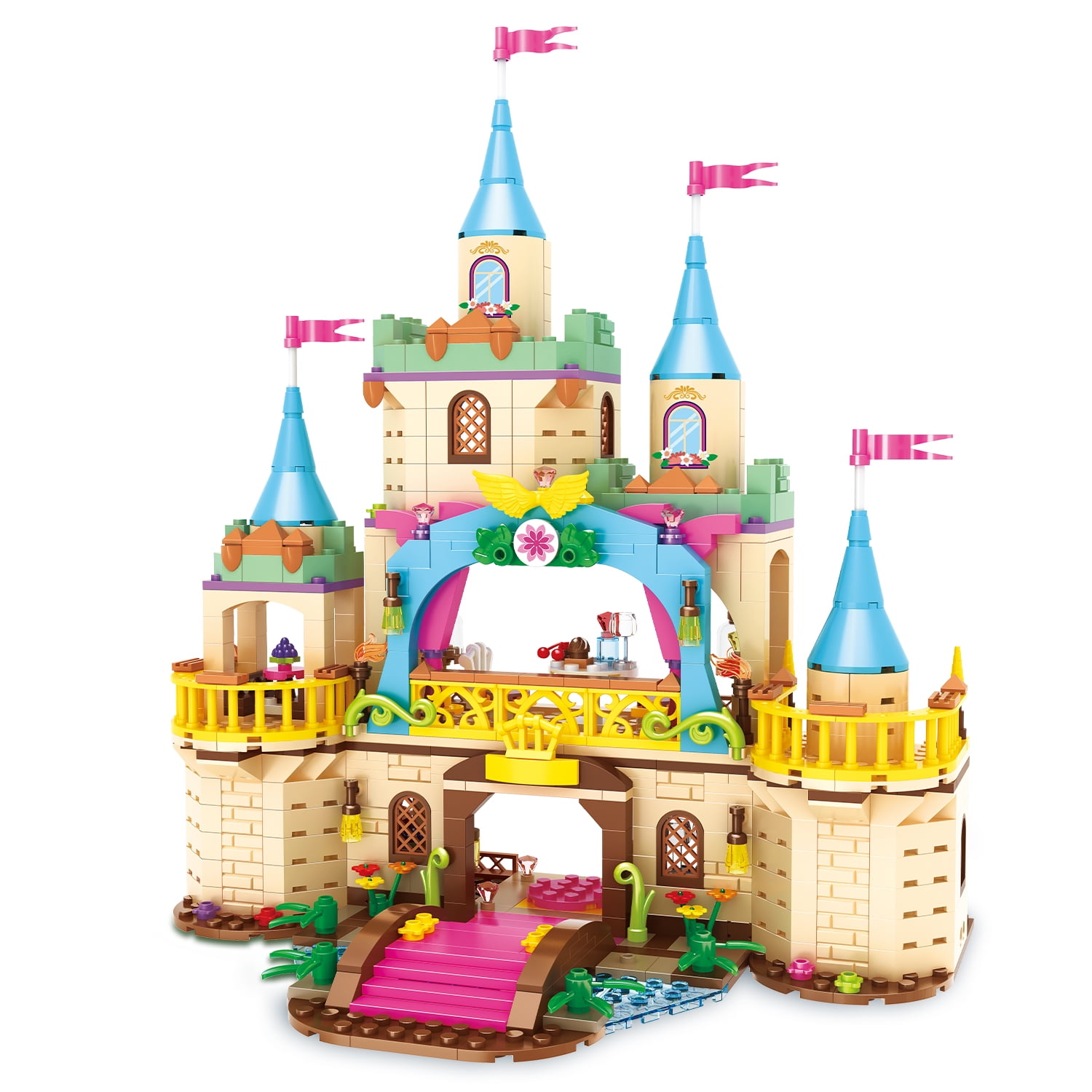SOLICE Princess Castle Building Blocks Set, Educational Construction ...