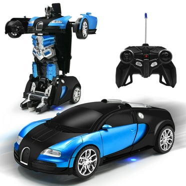 Ficcug 2.4GHz Transforming RC Car Robot, 1/14 Scale with LED, Sounds ...