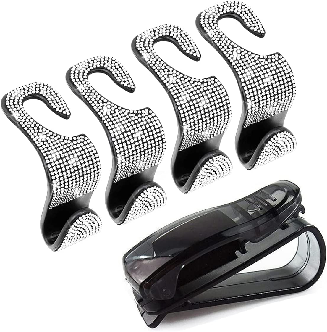 SOLID BLING CAR ACCESSORIES FOR WOMEN SEAT HEADREST HOOK 4 PACK PLUS ...
