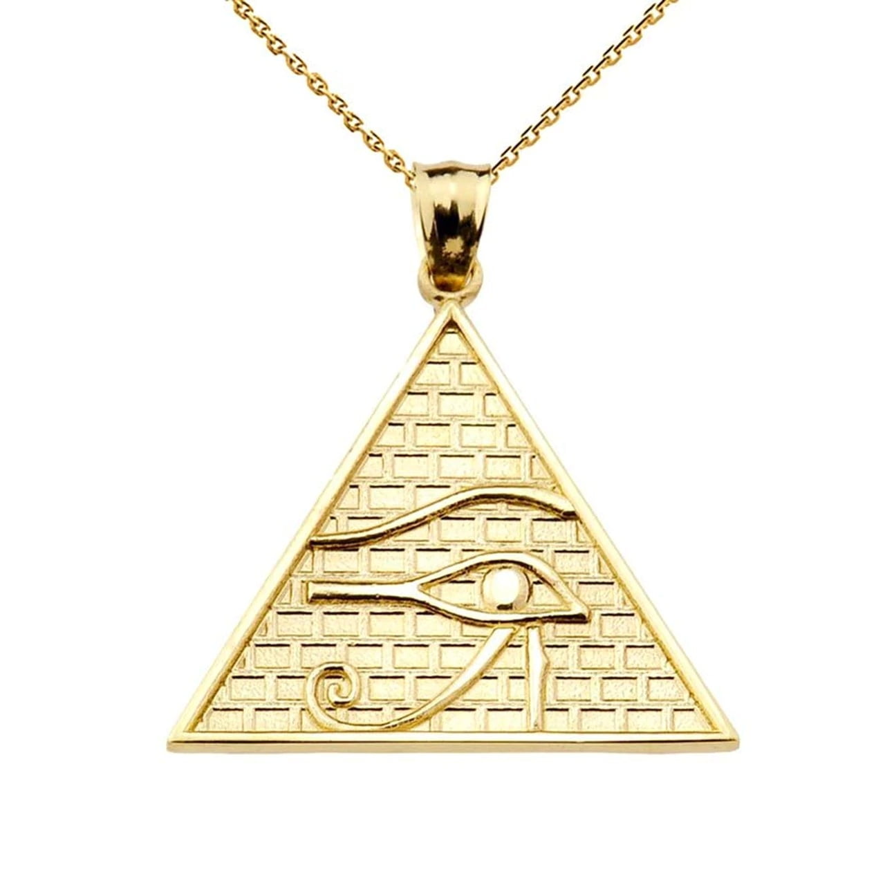 SOLID GOLD HORUS PENDANT NECKLACE (13 STEPS) : 14K Pendant only ...