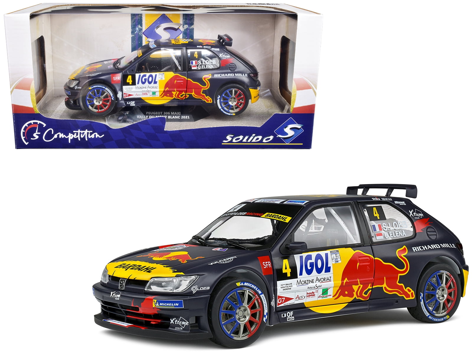 SOLIDO 1/18 - PEUGEOT 306 Maxi - Rallye du Mont Blanc 2021 - Walmart.com
