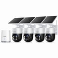 Soliom Wireless Outdoor Solar Security Camera 4-Cam Kit, 360° Auto ...