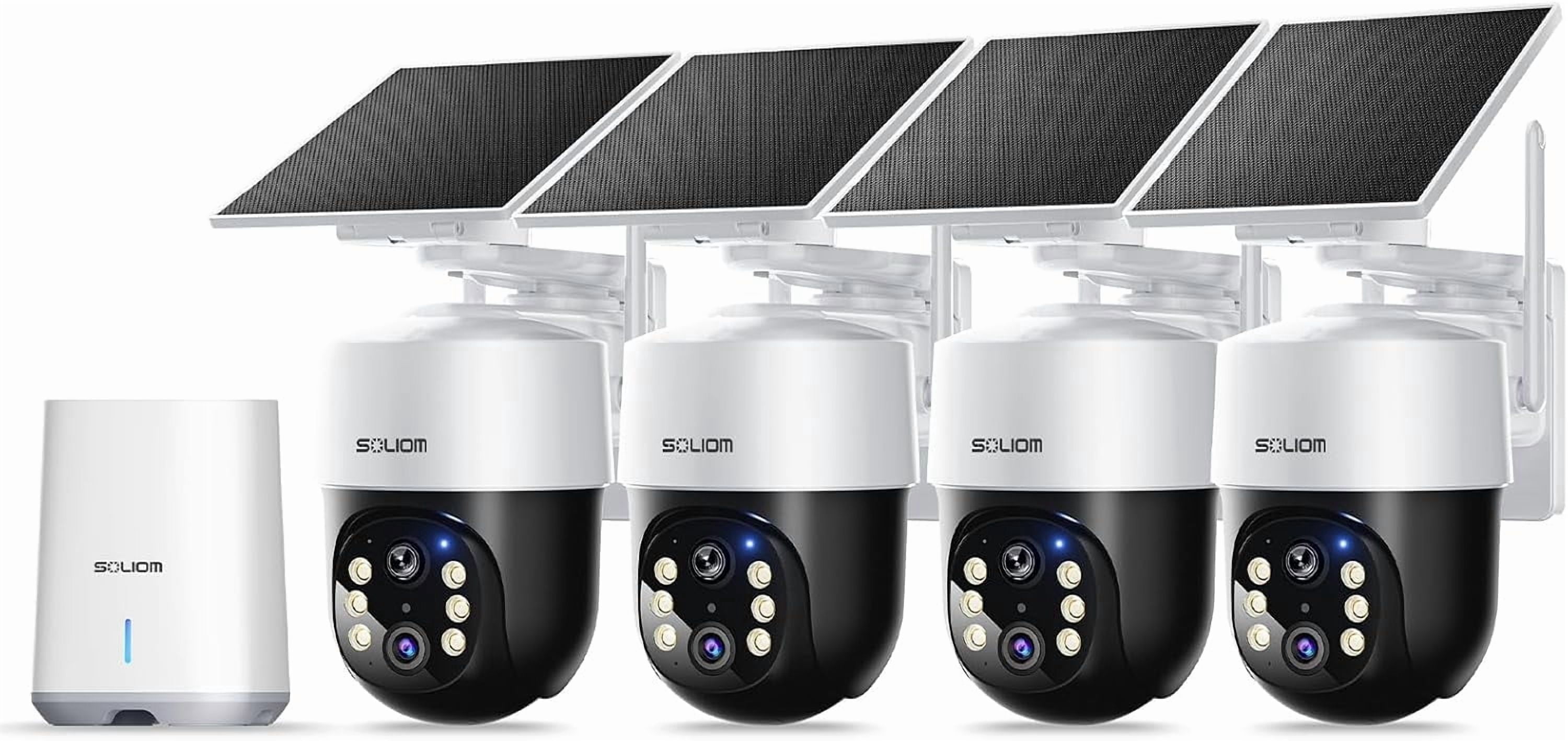 Soliom 4K/8MP Solar Security Cameras Wireless Outdoor,360° Pan Tilt ...