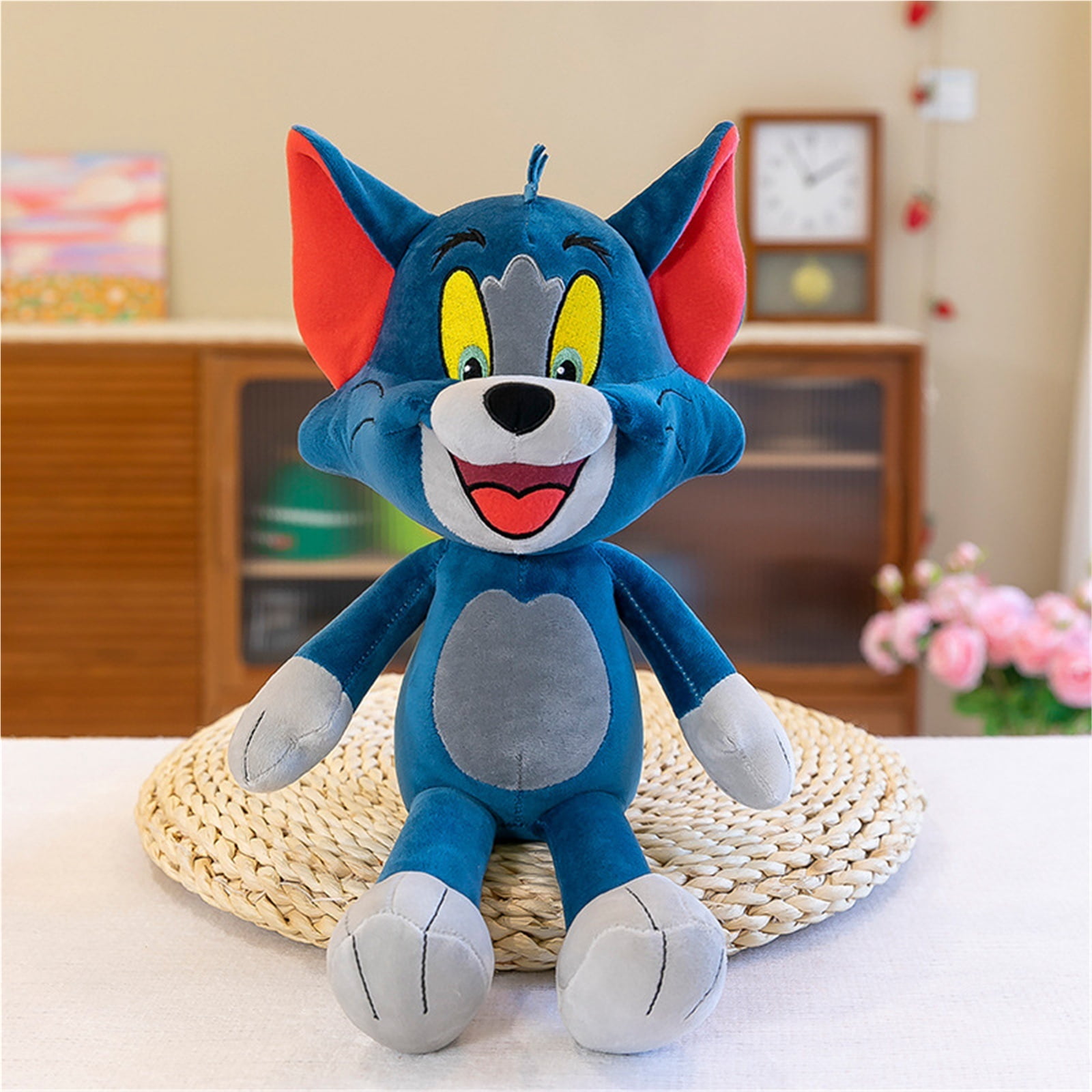 SOLIRE Cute Cartoon Plush Toy Set - Jerry Mouse and Tom Cat Dolls ...