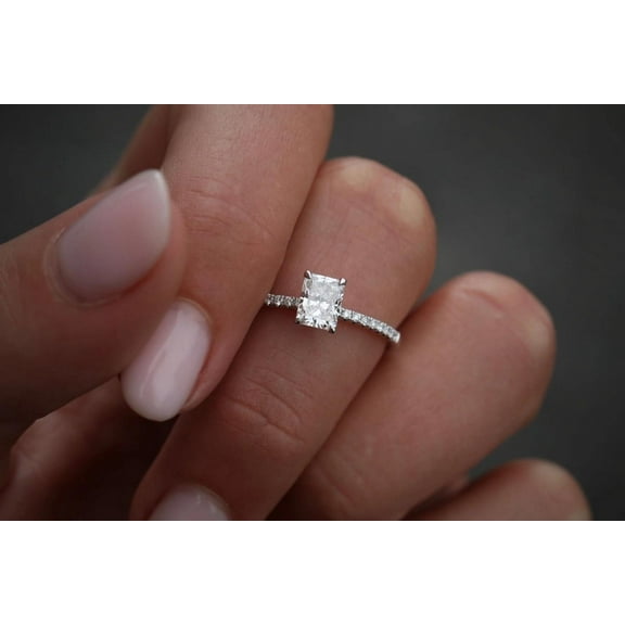 Eclet Jewels White Gold Over 14K Silver Diamond Ring - Brilliant 2.3 Ct ...