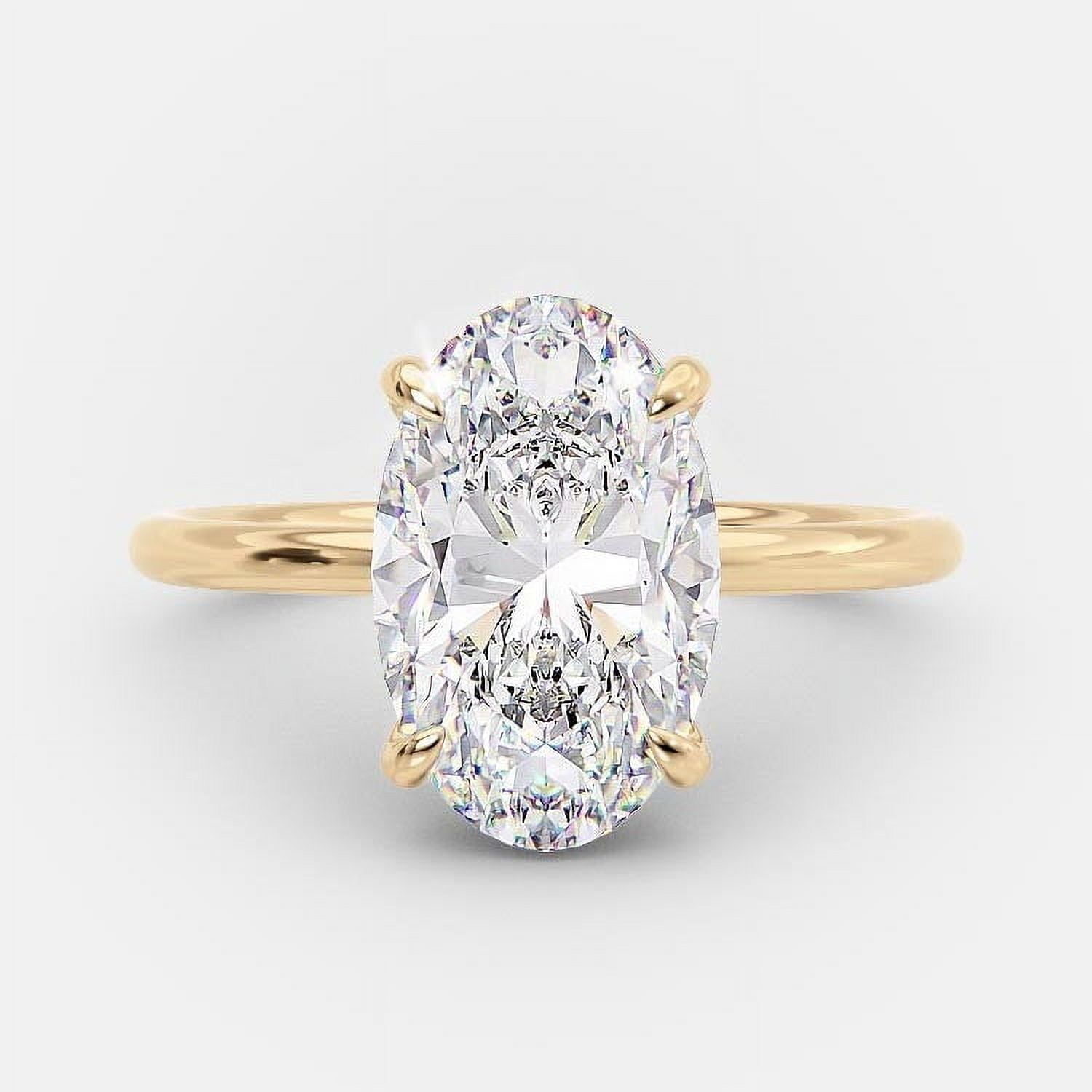 SOLITAIRE JEWELS 1.60CT Elongated Oval Solitaire Style Moissanite ...