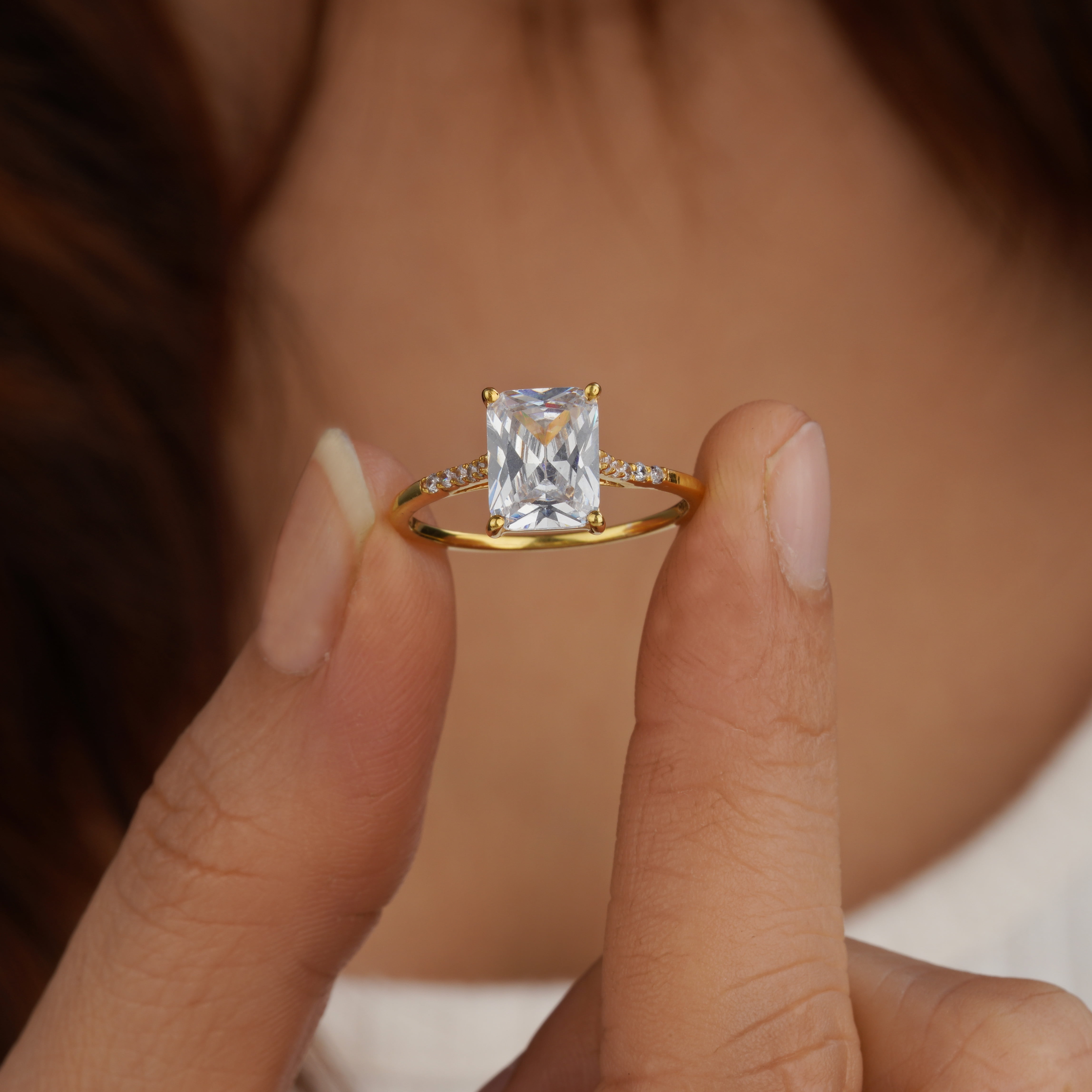 SOLITAIRE JEWELS 2.5 ct Radiant solitaire Ring/ solitaire engagement ...