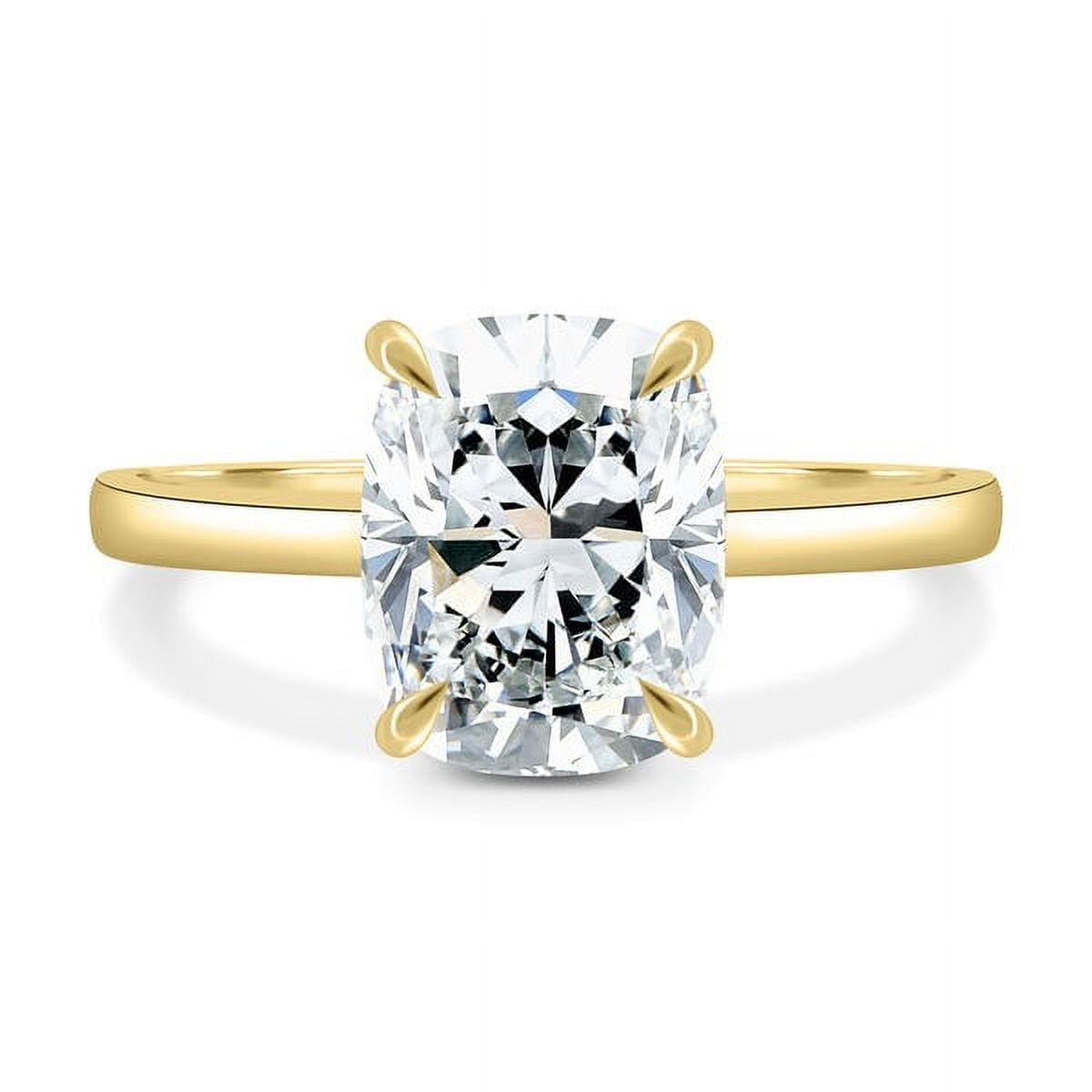 SOLITAIRE JEWELS 2.50CT Elongated Cushion Solitaire Hidden Halo ...