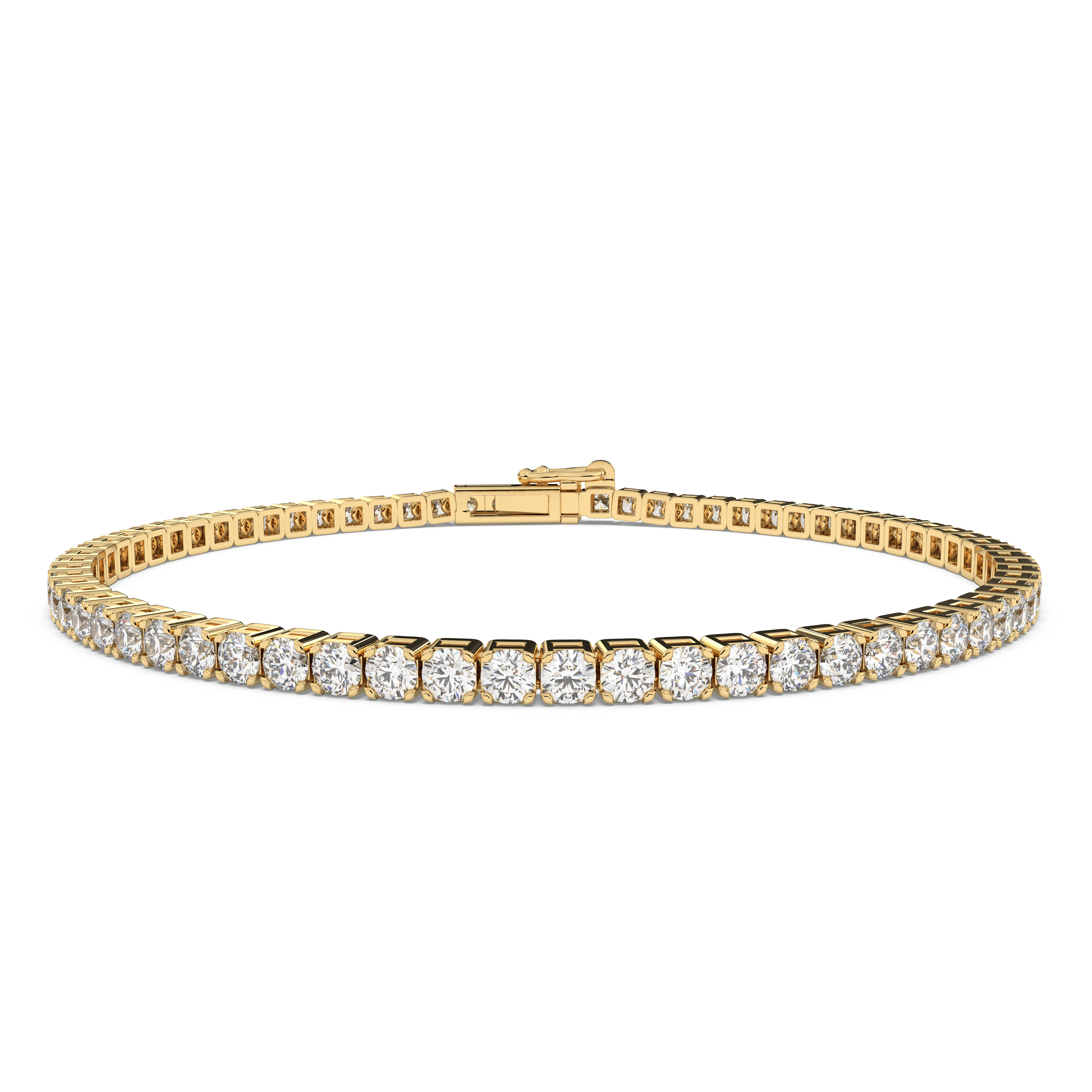 Solitaire Jewels 2 5mm Minimalist Moissanite Diamond Tennis Bracelet In