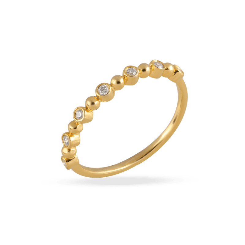 SOLITAIRE JEWELS Dainty Seven Stone Round Moissanite Engagement ...