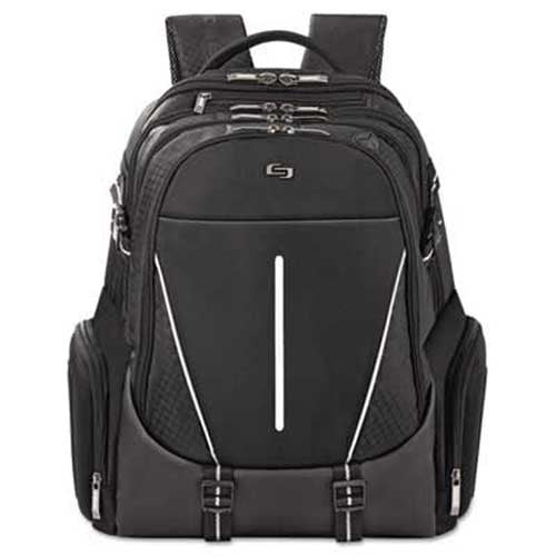 SOLO Active Laptop Backpack, 17.3 inch, 12 1/2 x 6 x 18 3/4, Black ...