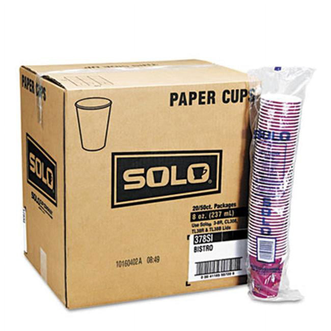 SOLO Cup Company 412SIN Bistro Design Hot Drink Cups- Paper- 12 oz ...