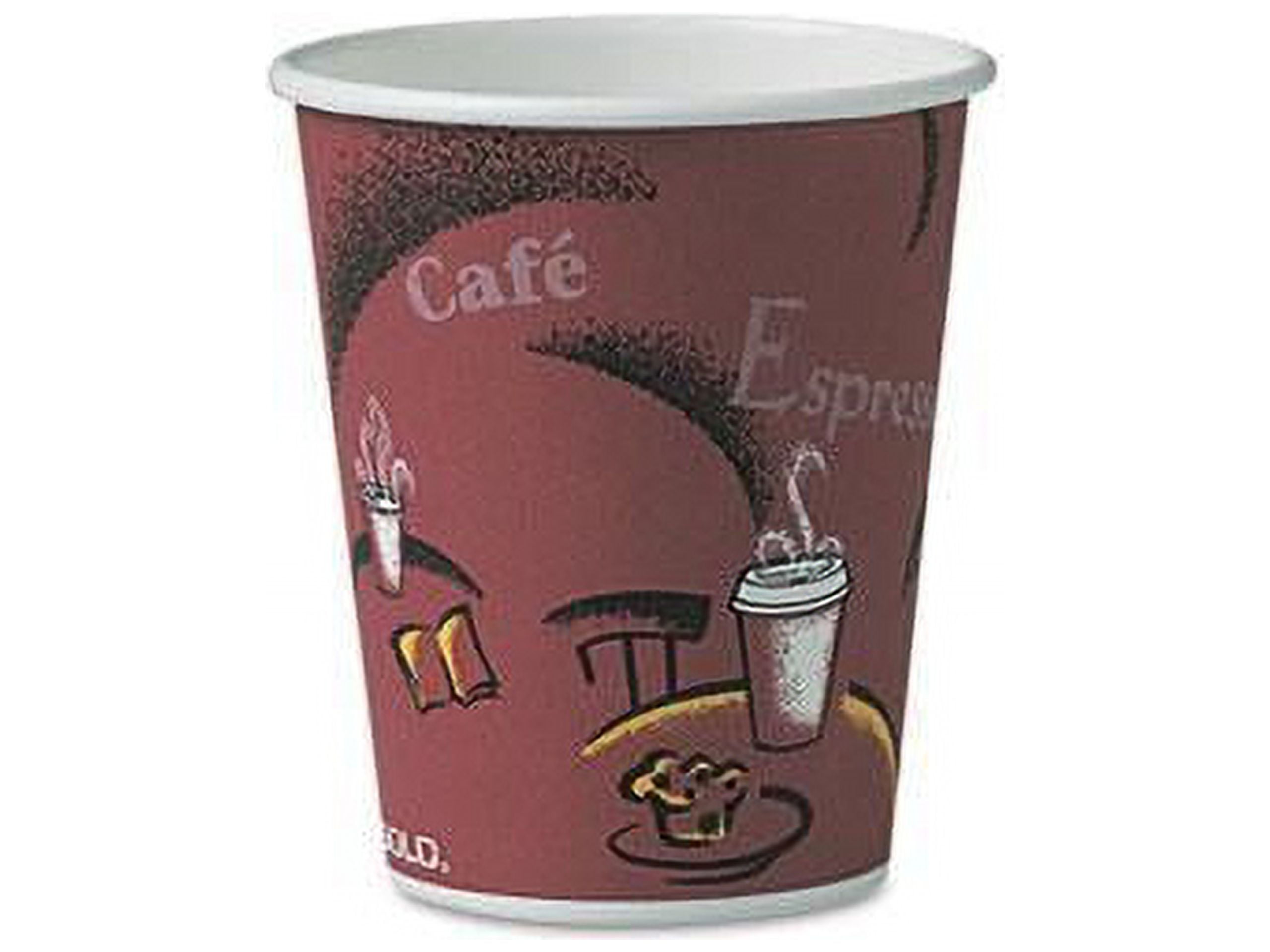 SOLO Cup Company OF10BI-0041 Bistro Design Hot Drink Cups, Paper, 10 oz ...