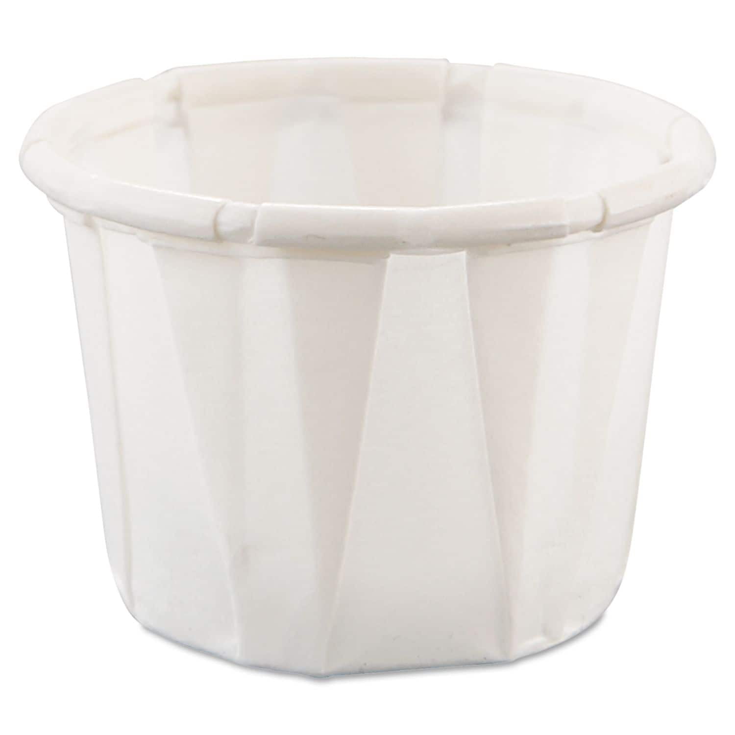 SOLO Cup Company Paper Portion Cups, .5oz, White, 250/Bag, 20 Bags ...
