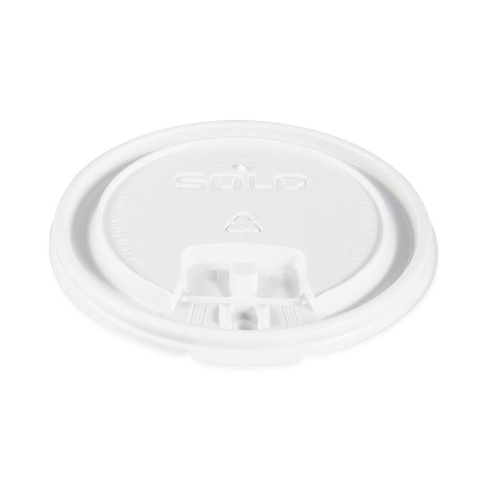 SOLO Lift Back & Lock Tab Cup Lids for Foam Cups 16oz White 1000/Carton ...